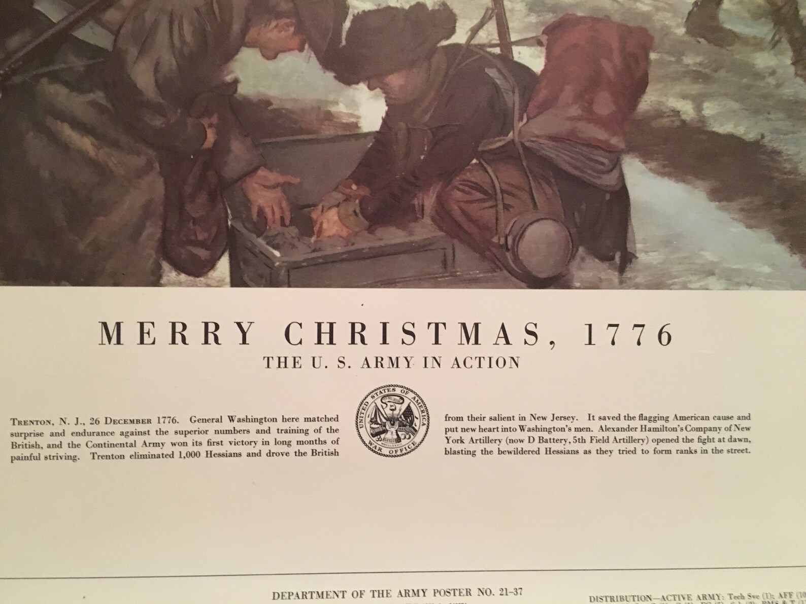 Vintage Merry Christmas 1776 the US Army in Action Series - Etsy
