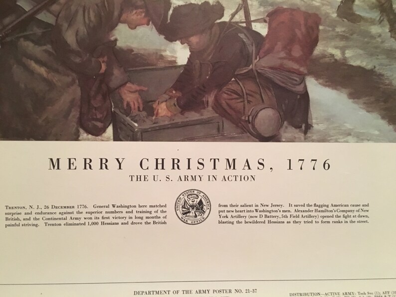 Vintage Merry Christmas 1776 the US Army in Action Series - Etsy