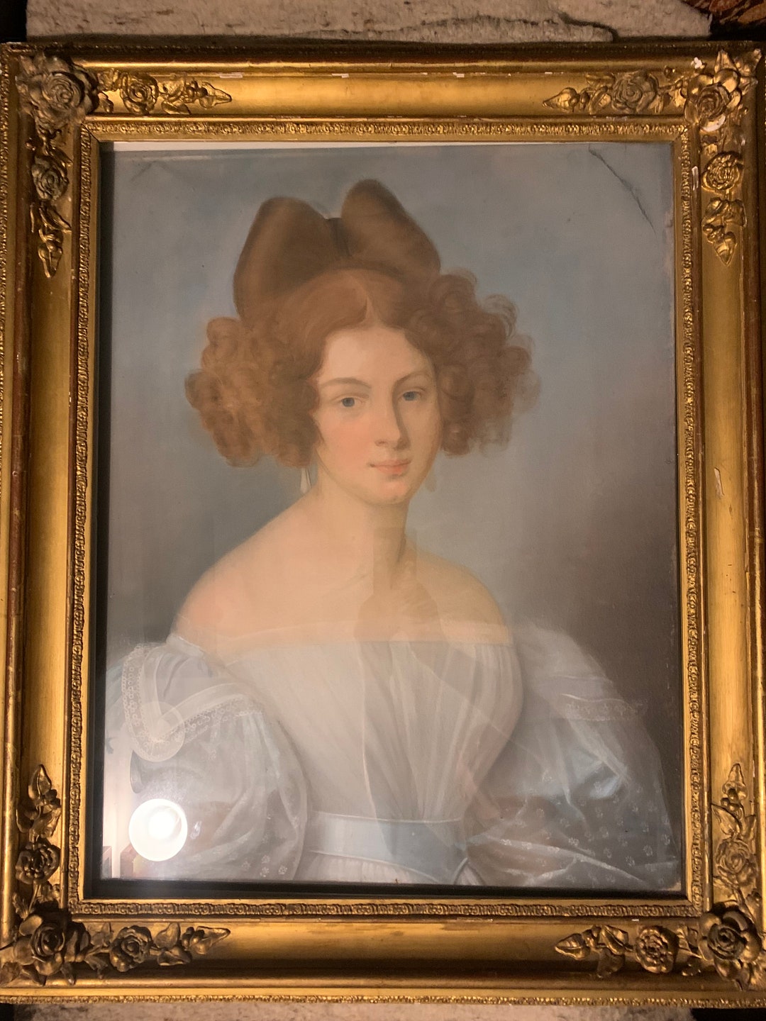 Portrait of the Lady by Danish Artist Peder Als 1726-76 Pastel on Paper ...