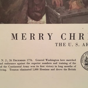 Vintage Merry Christmas 1776 the US Army in Action Series - Etsy