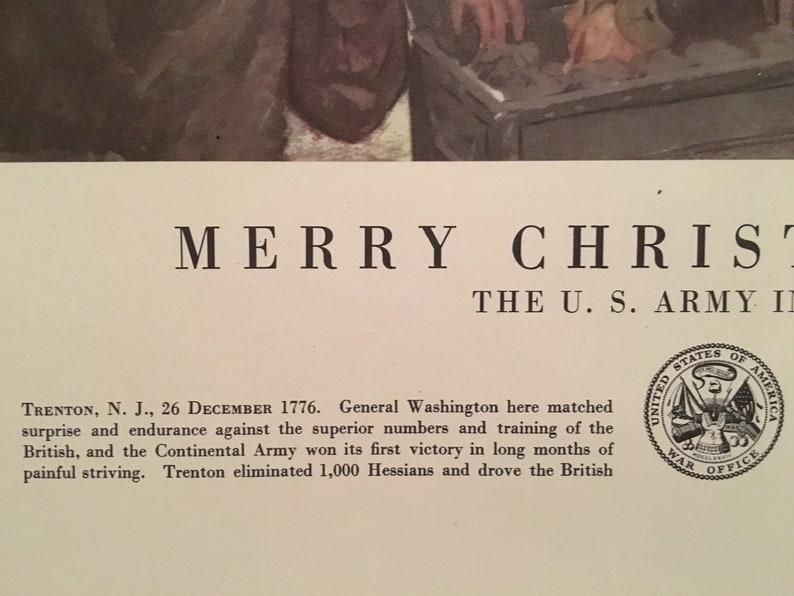 Vintage Merry Christmas 1776 the US Army in Action Series - Etsy