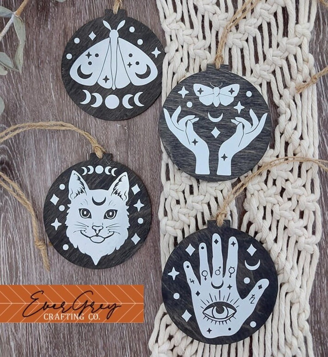 Celestial Wood Christmas Ornaments - Etsy