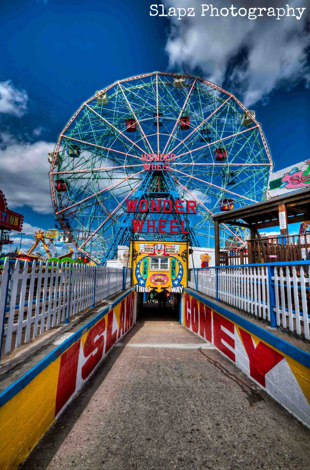 Coney Island Wonder Wheel New York Art Color Photography - Etsy