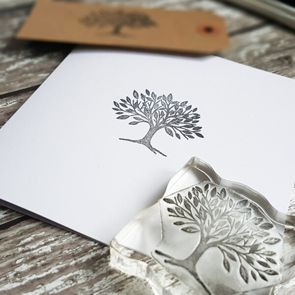 Tree Rubber Stamp - Etsy