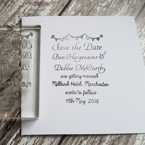 Save the Date Stamp - Etsy UK