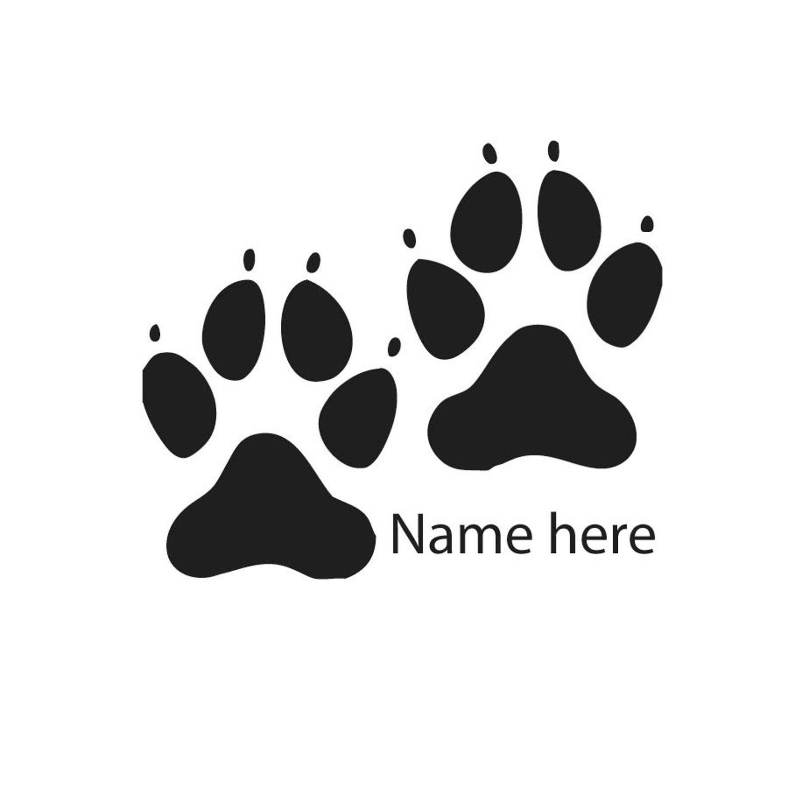 Custom Dog Paw Rubber Stamp Custom Stamps Ideal Dog Lover - Etsy