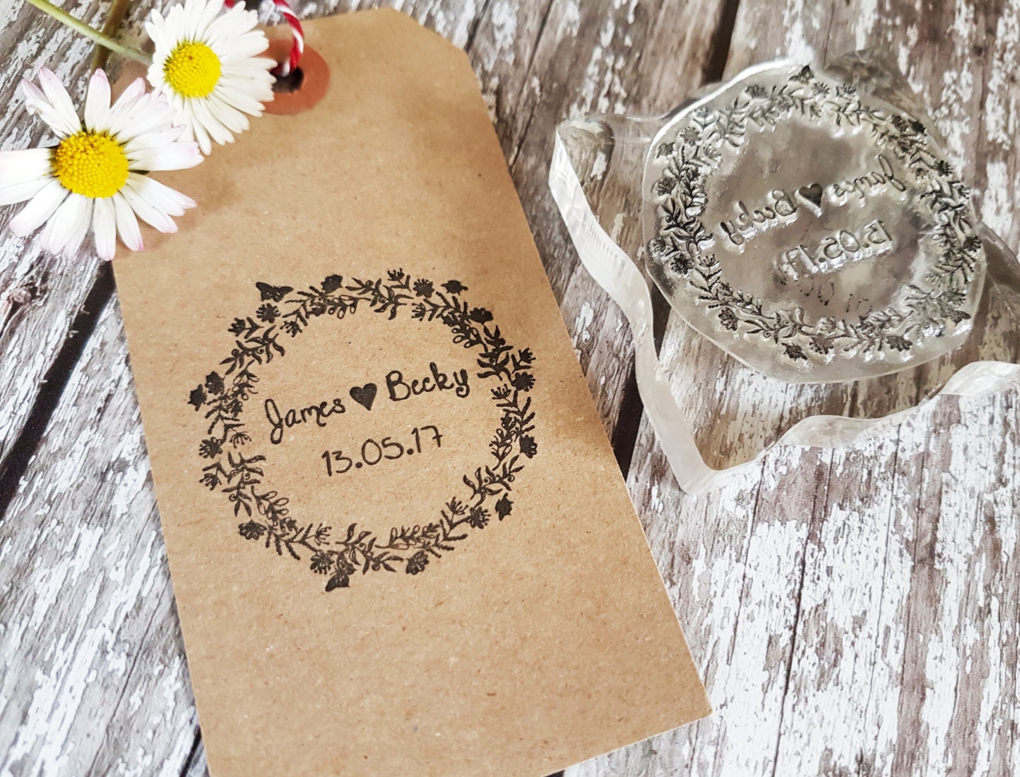 Custom Wedding Stamp/ Initials Stamp / Monogram Stamp / Save - Etsy