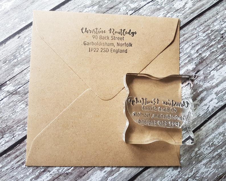 Return Address Stamp Custom Address Stamp Envelope Stamp - Etsy UK