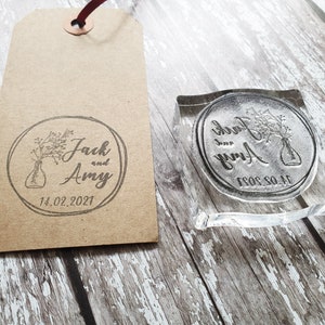 Custom Wedding Stamp / Initials Stamp / Monogram Stamp / Save the Date ...