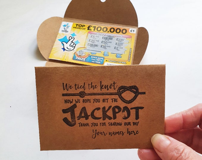 Scratch Card Holder Wedding Favours Wedding - Etsy