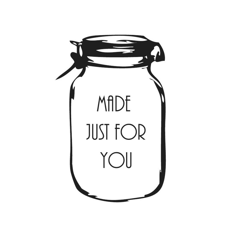 Mason Jar Made Just for You, Rubberstamp, Custom Stamps - Etsy
