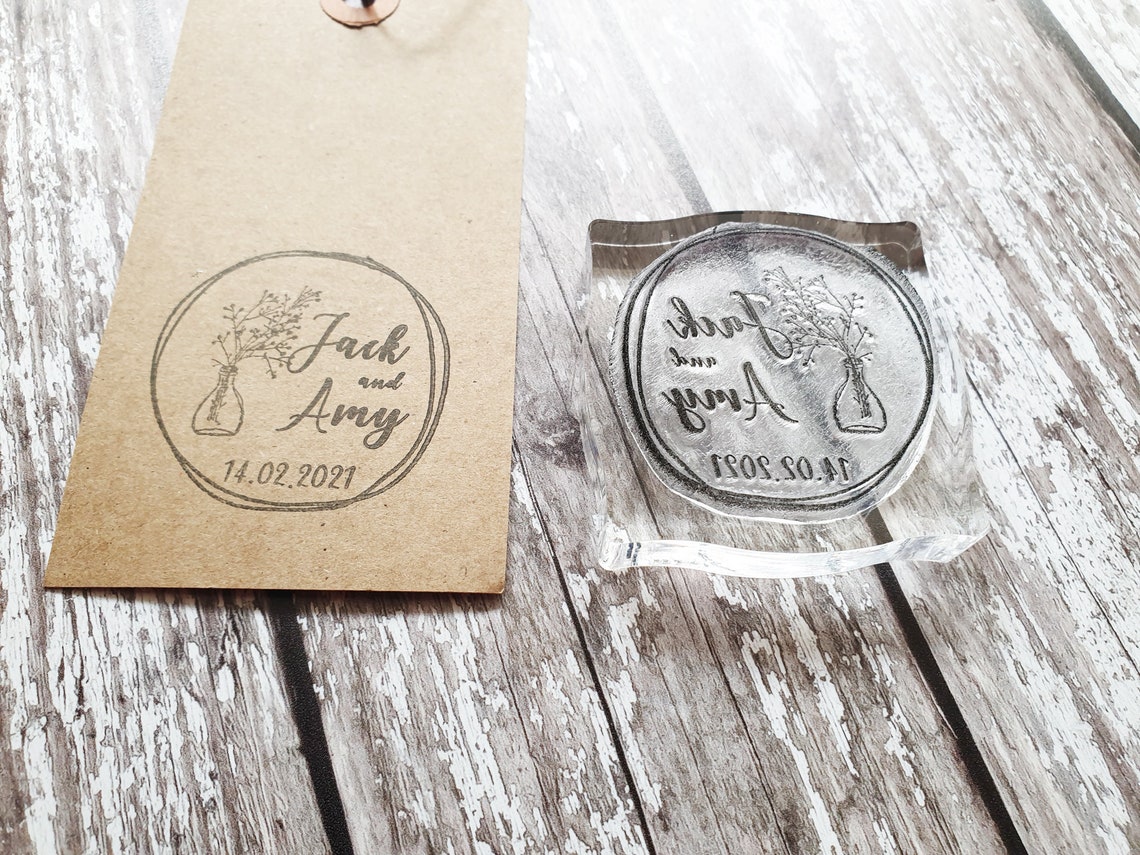 Custom Wedding Stamp / Initials Stamp / Monogram Stamp / Save - Etsy UK