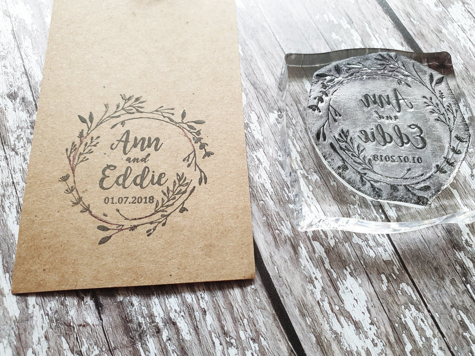 Custom Wedding Stamp / Initials Stamp / Monogram Stamp / Save - Etsy