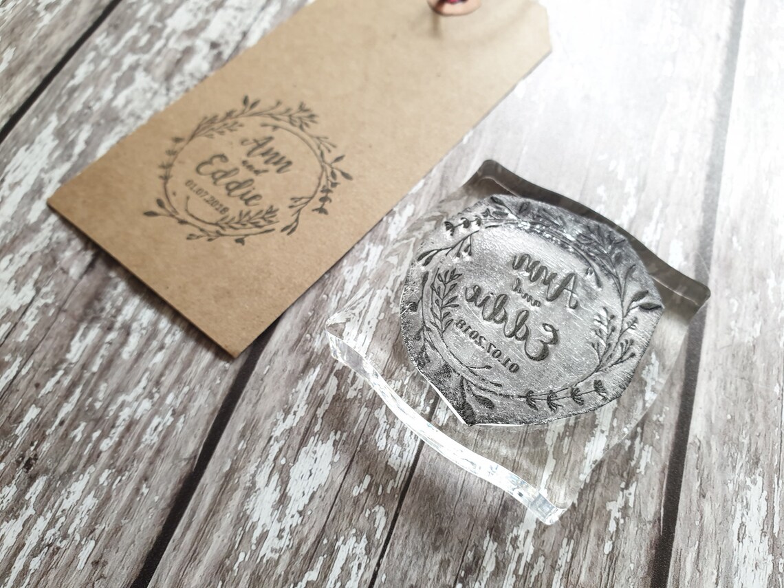 Custom Wedding Stamp / Initials Stamp / Monogram Stamp / Save - Etsy