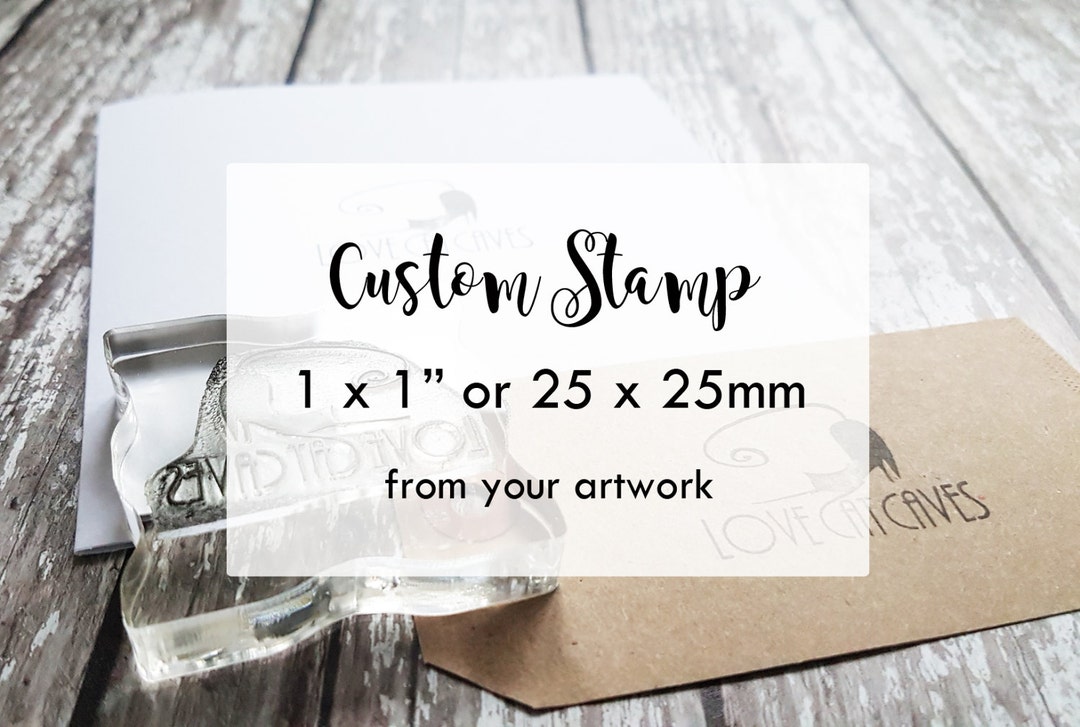 Custom Stamp, Custom Logo Stamp, Custom Rubber Branding Stamp 1x1 Inch ...