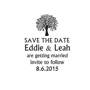 Custom Wedding Stamp, Save the Date Stamp Tree - Etsy