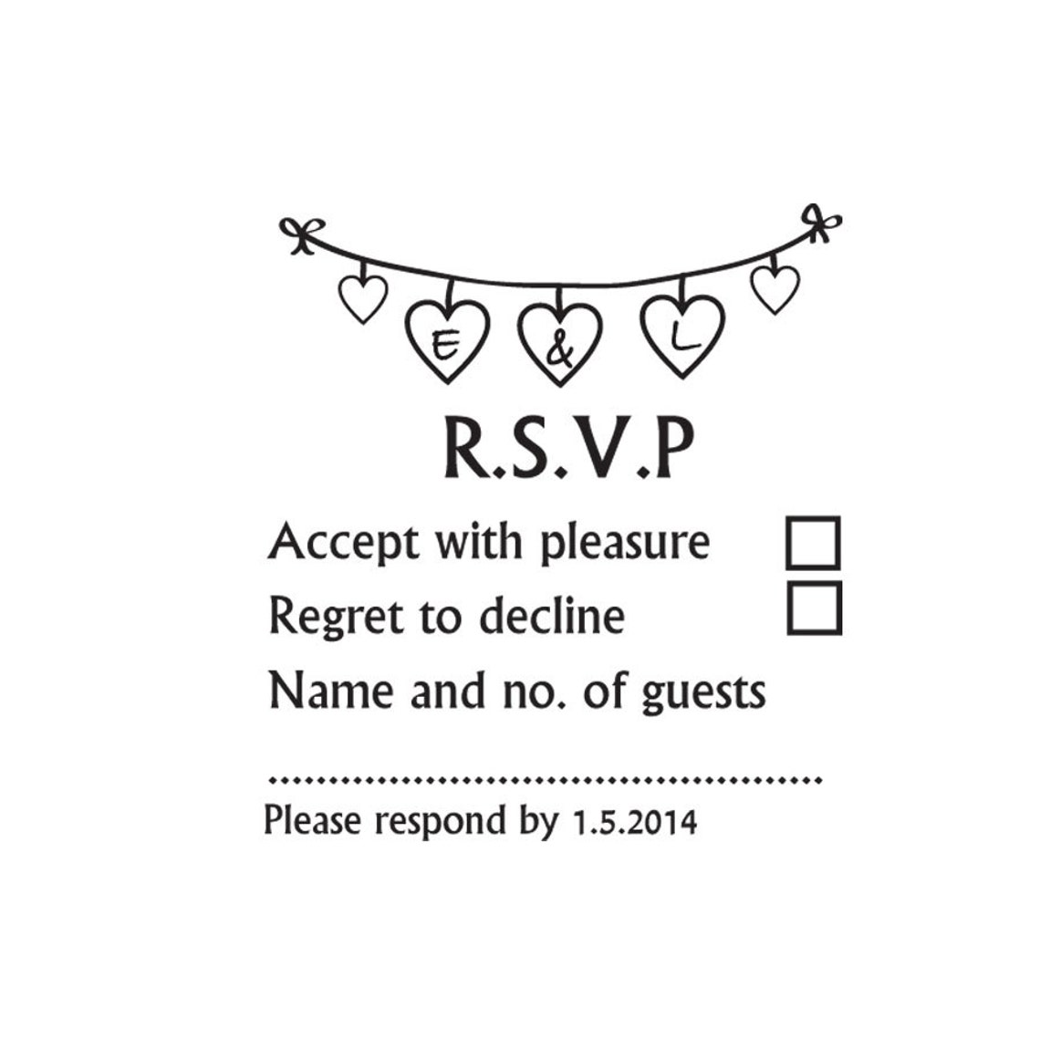 RSVP Stamp Wedding Rsvp Custom Wedding Stamp Rsvp Card - Etsy