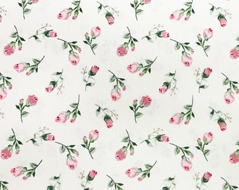 Rose Cotton Fabric | Etsy