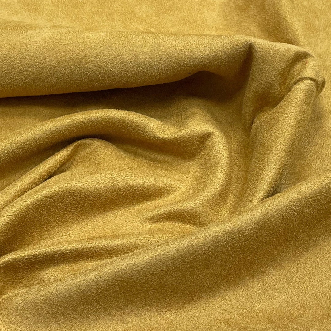 Upholstery Fabric Faux Suede Suedette Material Mustard Yellow Gold ...