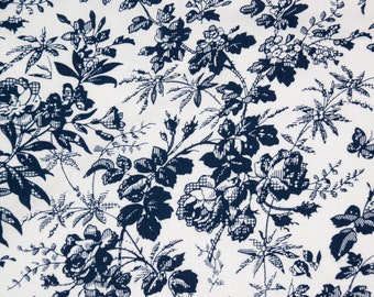 Blue Rose Fabric | Etsy