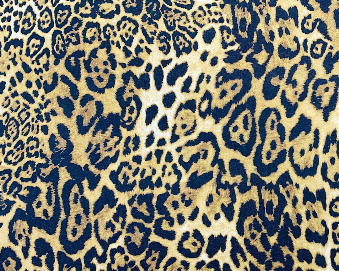 100% Cotton Fabric Leopard Animal Print Fabric Craft Fabric Material by ...