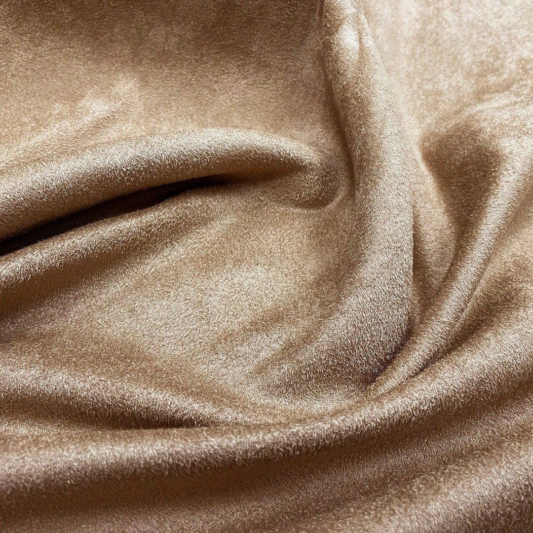 Upholstery Fabric Faux Suede Suedette Material Tan Brown 225gsm 60 ...