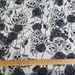Skull Print Fabric 100% Cotton Skulls & Black Roses on Ivory - Etsy