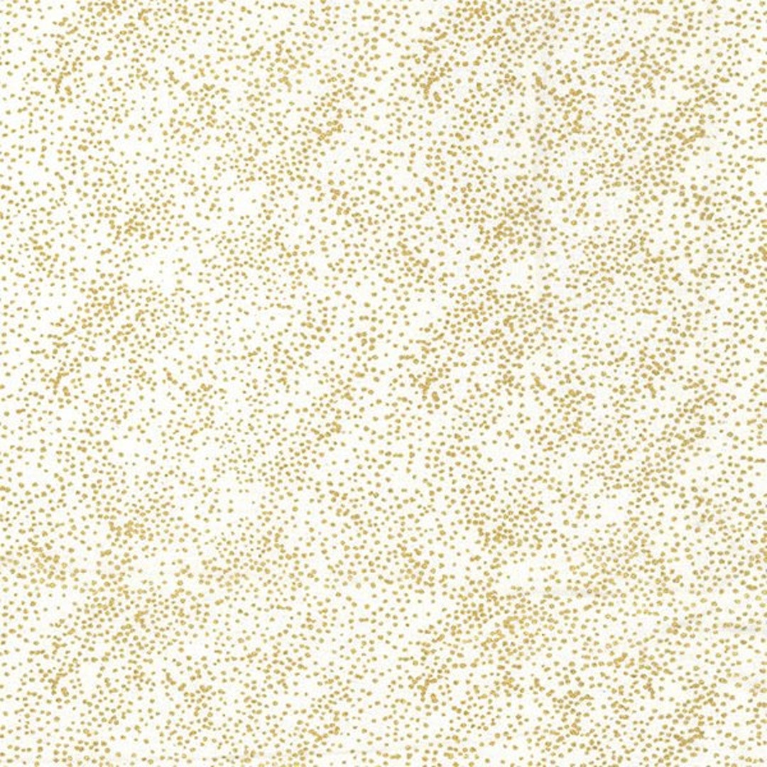 Christmas Fabric Metallic Gold Sparkle on Cream Xmas Craft Fabric ...