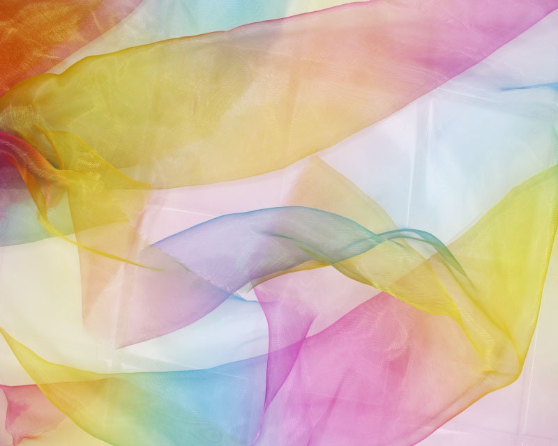 Rainbow Organza Fabric Bright Multi Colour Sheer Costume - Etsy