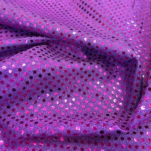 Purple Sequin Fabric 3mm Sequin Sparkly Costume Craft Fabric - Etsy