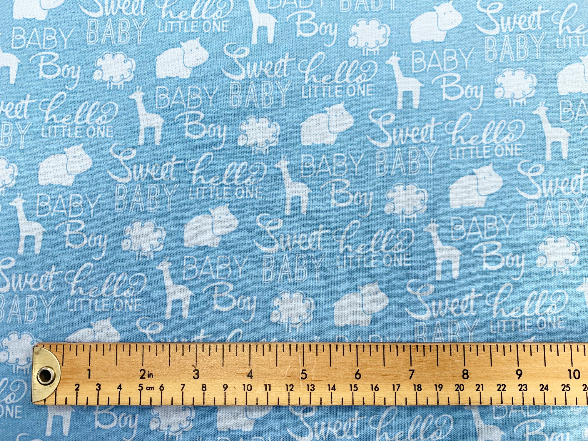 New Baby Fabric 100% Organic Cotton Blue Baby Boy Nursery | Etsy