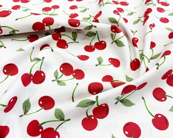 Cherry Fabric 100% Cotton Print Craft and Clothing Quilting - Etsy