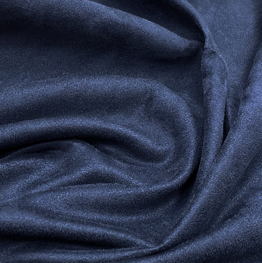 Upholstery Fabric Faux Suede Suedette Material Navy Blue 225gsm 60 ...