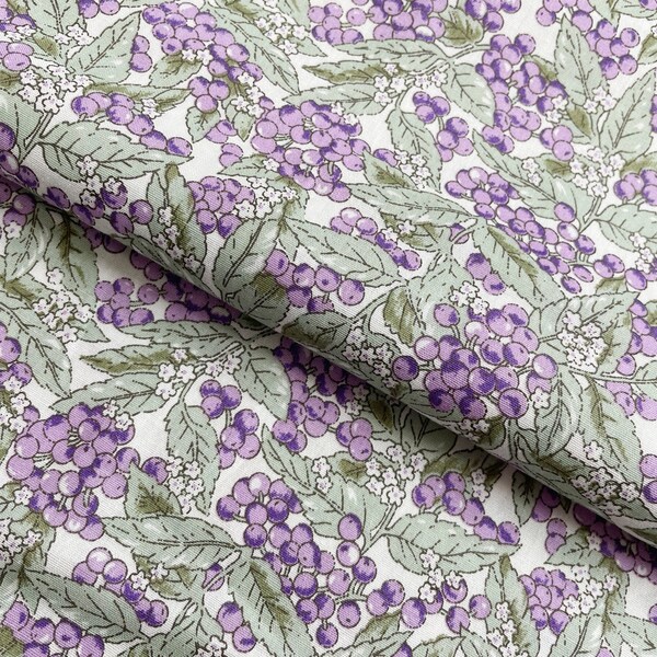 Purple Floral Fabric - Etsy
