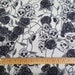 Skull Print Fabric 100% Cotton Skulls & Black Roses on Ivory - Etsy