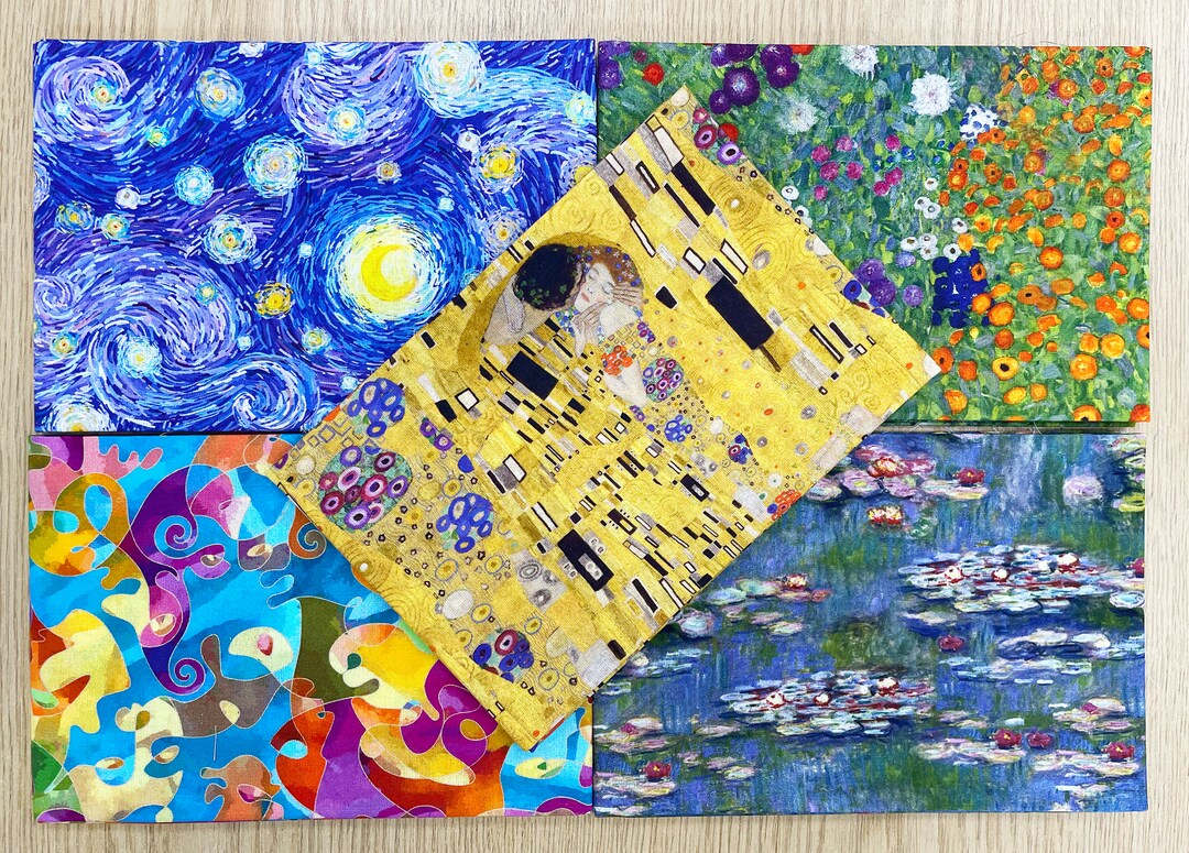 Fat Quarter Bundle Artist Impressionist Abstract Print Mix Cotton Craft ...