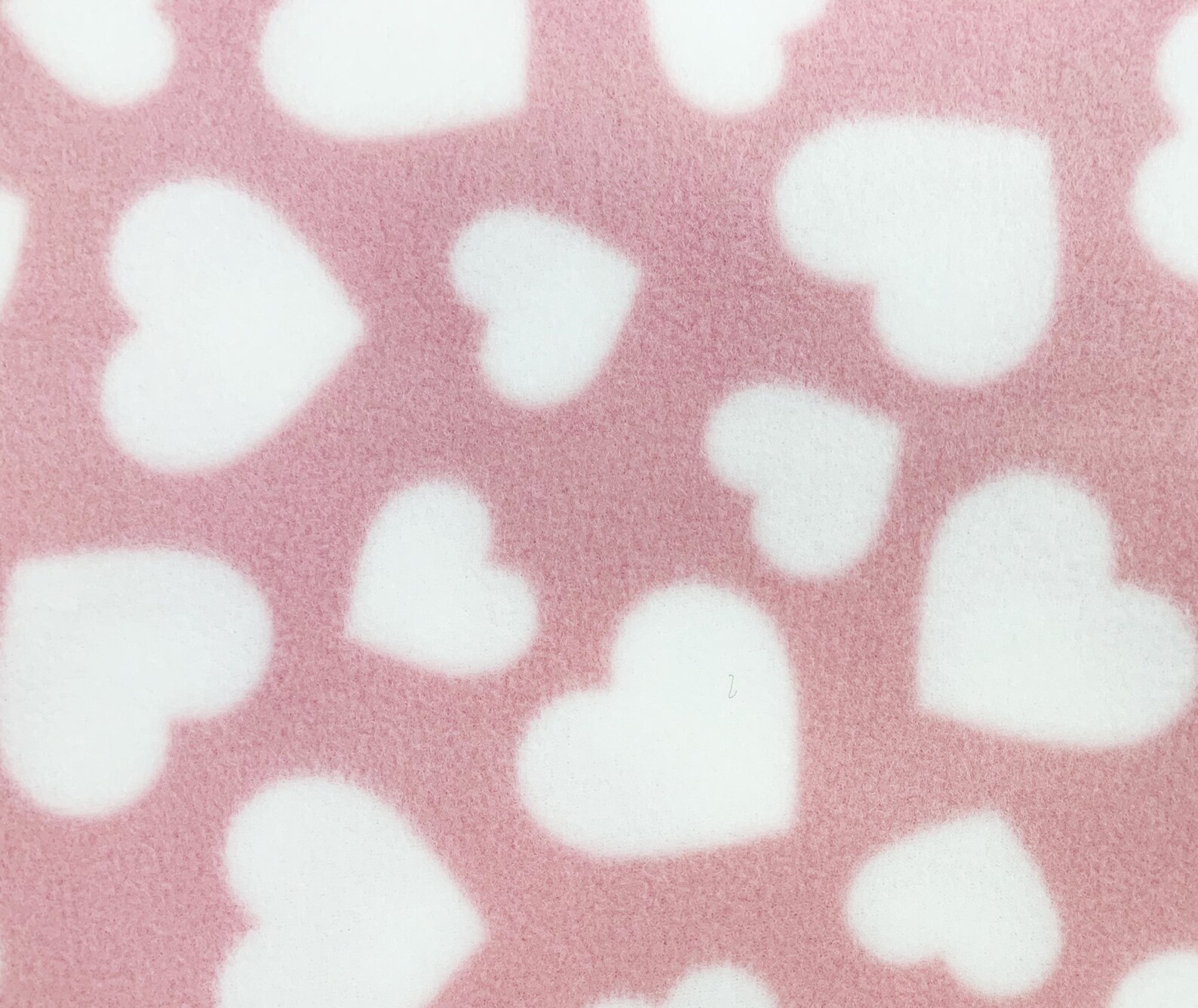 Cuddle Fleece Fabric Pink & White Love Heart Super Soft - Etsy