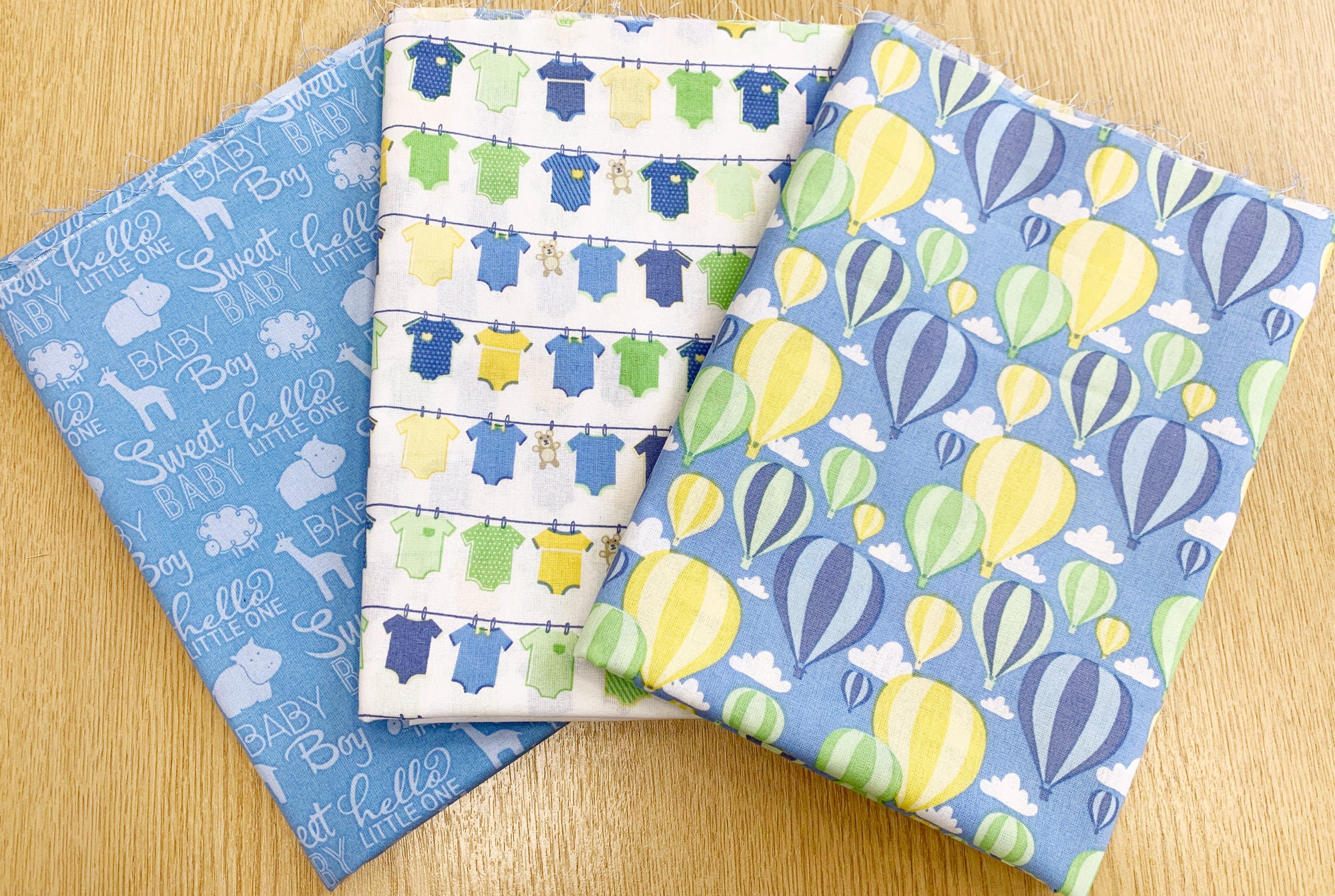 New Baby Fabric 100% Organic Cotton Blue Baby Boy Nursery | Etsy