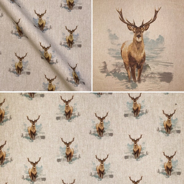 Stag Fabric - Etsy