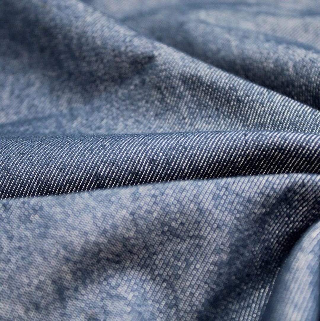Denim Fabric Blue Plain Washed Stretch Denim Jeans Fabric - Etsy