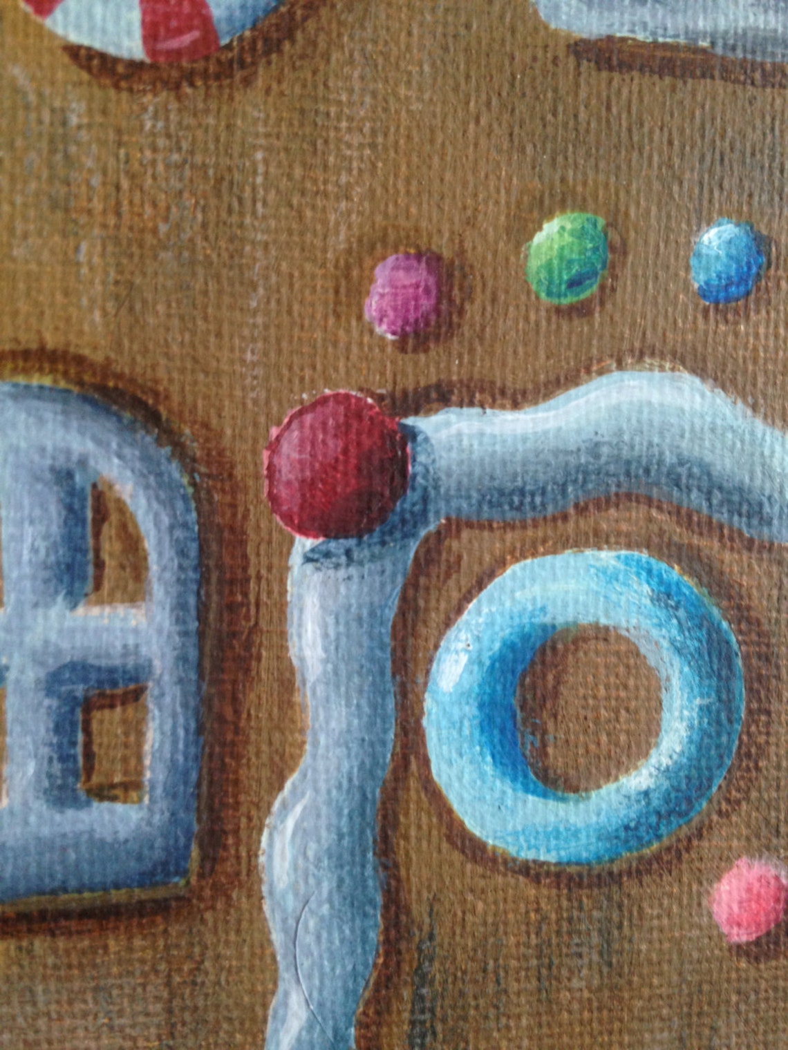 Gingerbread House Being Destroyed 11 x 14 canvas | Etsy