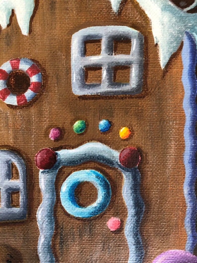 Gingerbread House Being Destroyed, 11" X 14", Canvas Panel, 2015 - Etsy ...