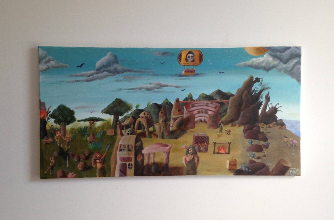 Planet of the Tumbleweeds, 18" X 36", Canvas, 2014 - Etsy