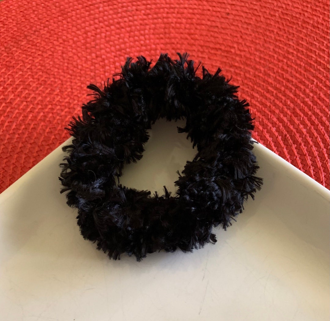 Black Hair Scrunchie, Ponytail or Dance, Ballet Bun Cover or Wrap, Fun ...