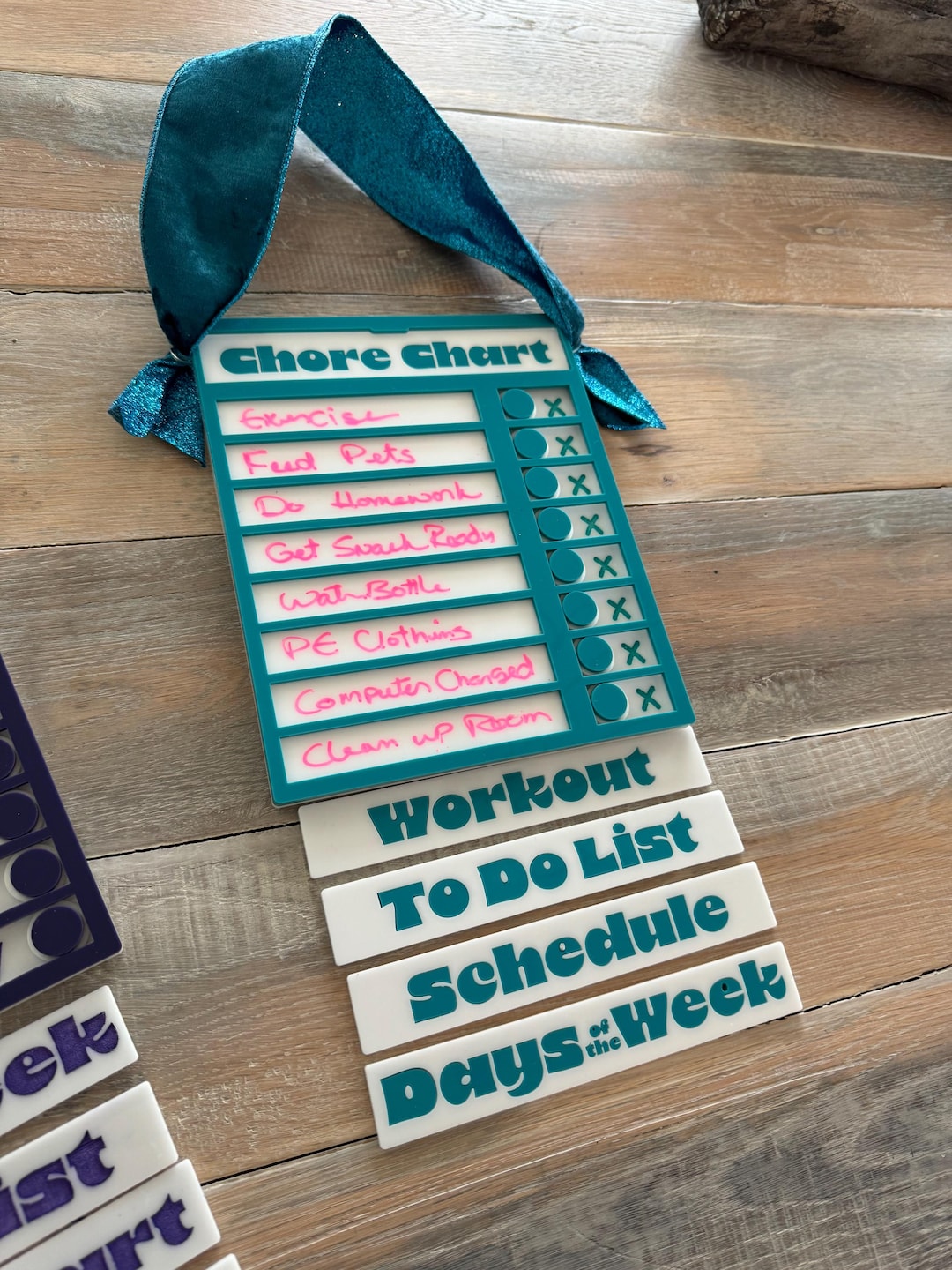 DIGITAL FILE Chore Chart to Do List Schedule Days of the Week Workout ...