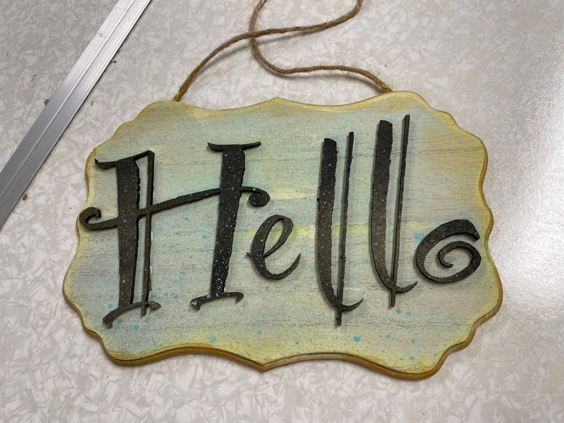 Hello Spring Sign Word Cut Out Script DIGITAL FILE - Etsy