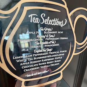 Tea Time Menu Stand Digital File | High Tea Selection Sign SVG for ...