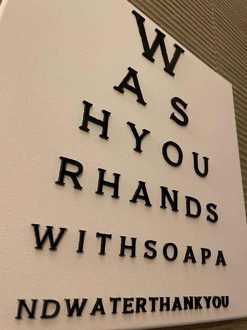 Eye Chart Sign Digital File | SVG Lettering for Kids Room | School ...