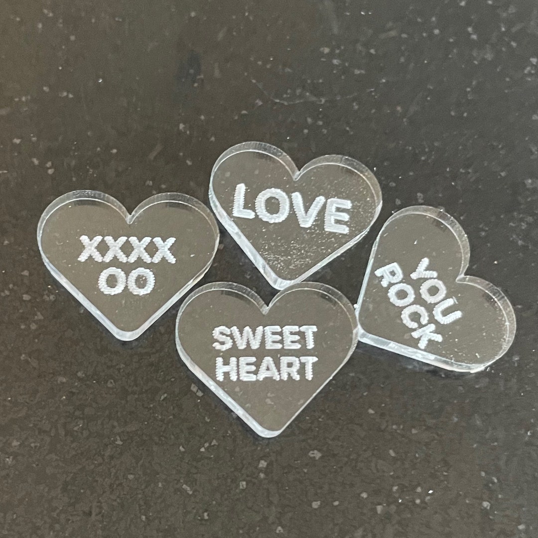 Conversation Hearts SVG | Valentine's Day Jewelry, Game Tokens (digital ...