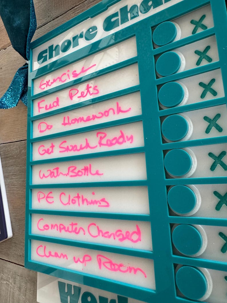 DIGITAL FILE Chore Chart to Do List Schedule Days of the Week Workout ...